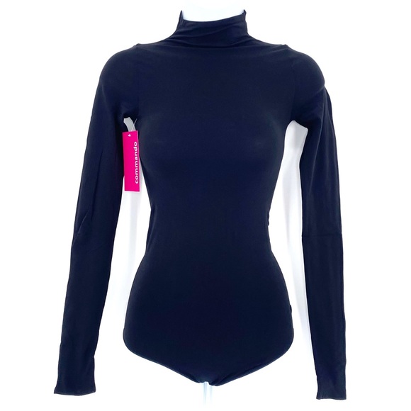 Commando | Tops | Commando Bodysuit Womens One Size Black Ballet Mock ...
